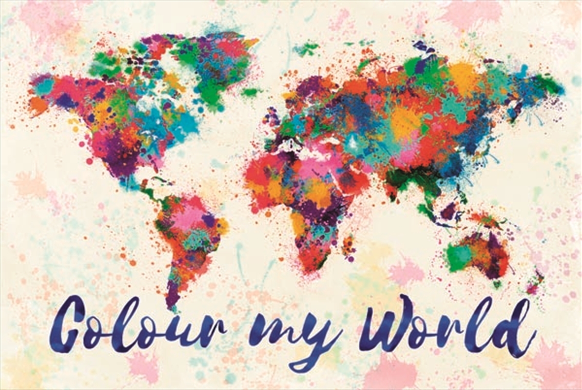 Impact Rock Merchandise Pty Ltd Colour My World - Poster Map - Free ...